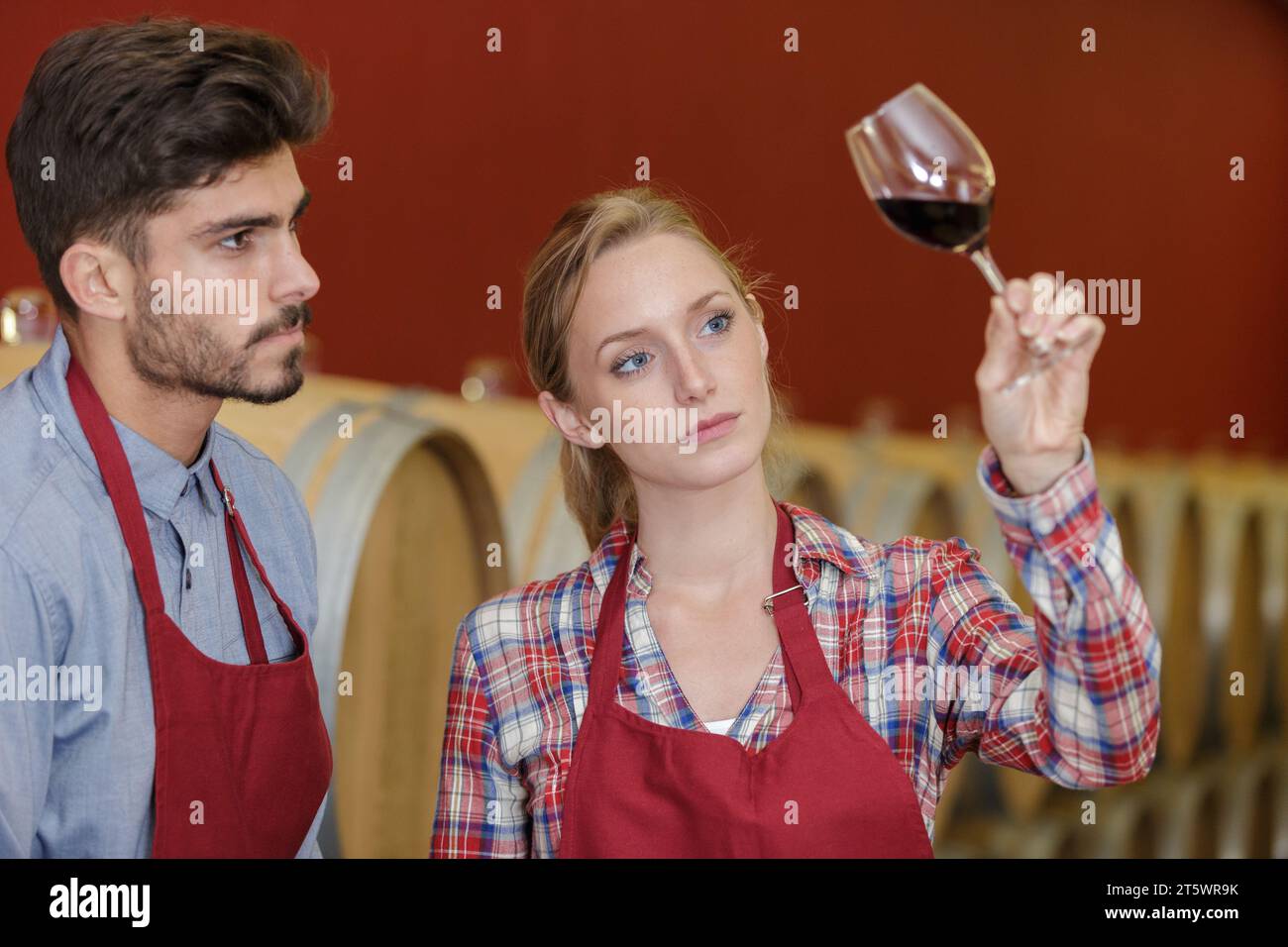 Woman sommelier tasting wines hi-res stock photography and images - Alamy