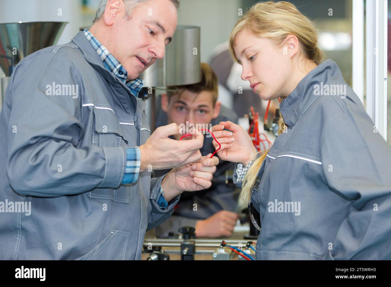 electrical wiring and robotic assembler Stock Photo - Alamy