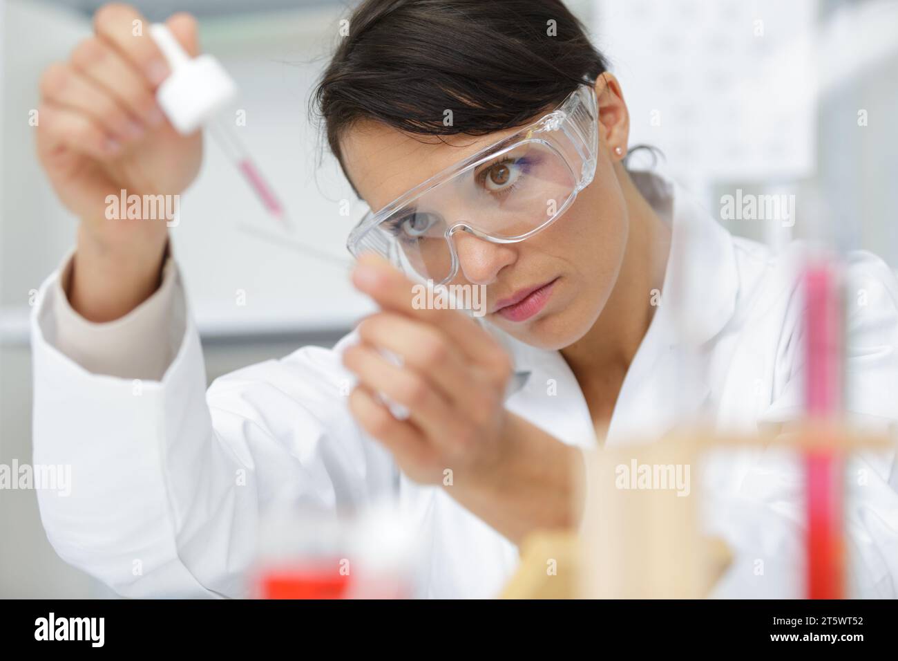 female lab enginner at work Stock Photo - Alamy
