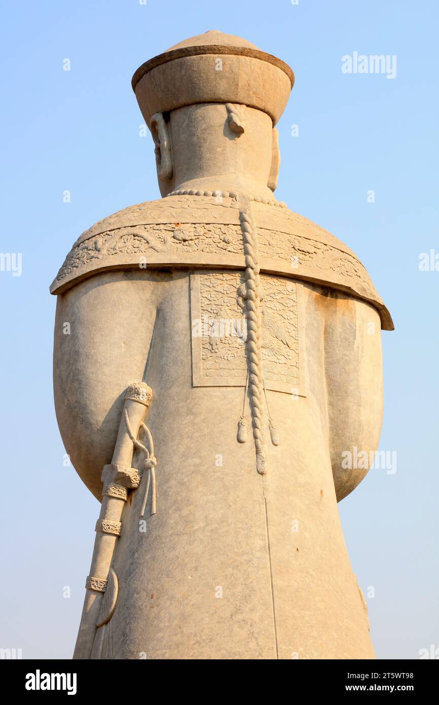 Ancient Chinese stone statues of civil servants Stock Photo - Alamy