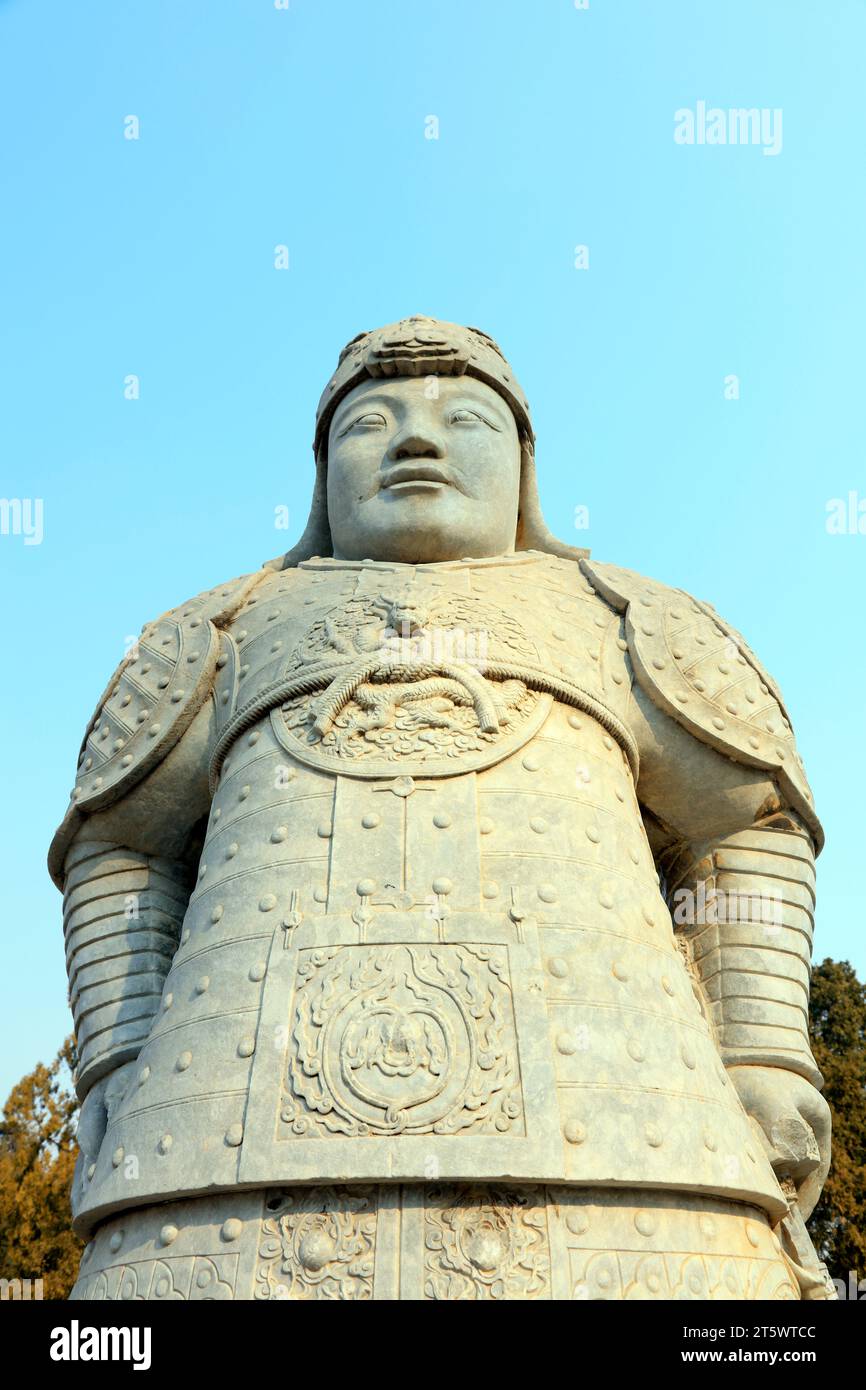 Stone statues of ancient Chinese generals Stock Photo - Alamy