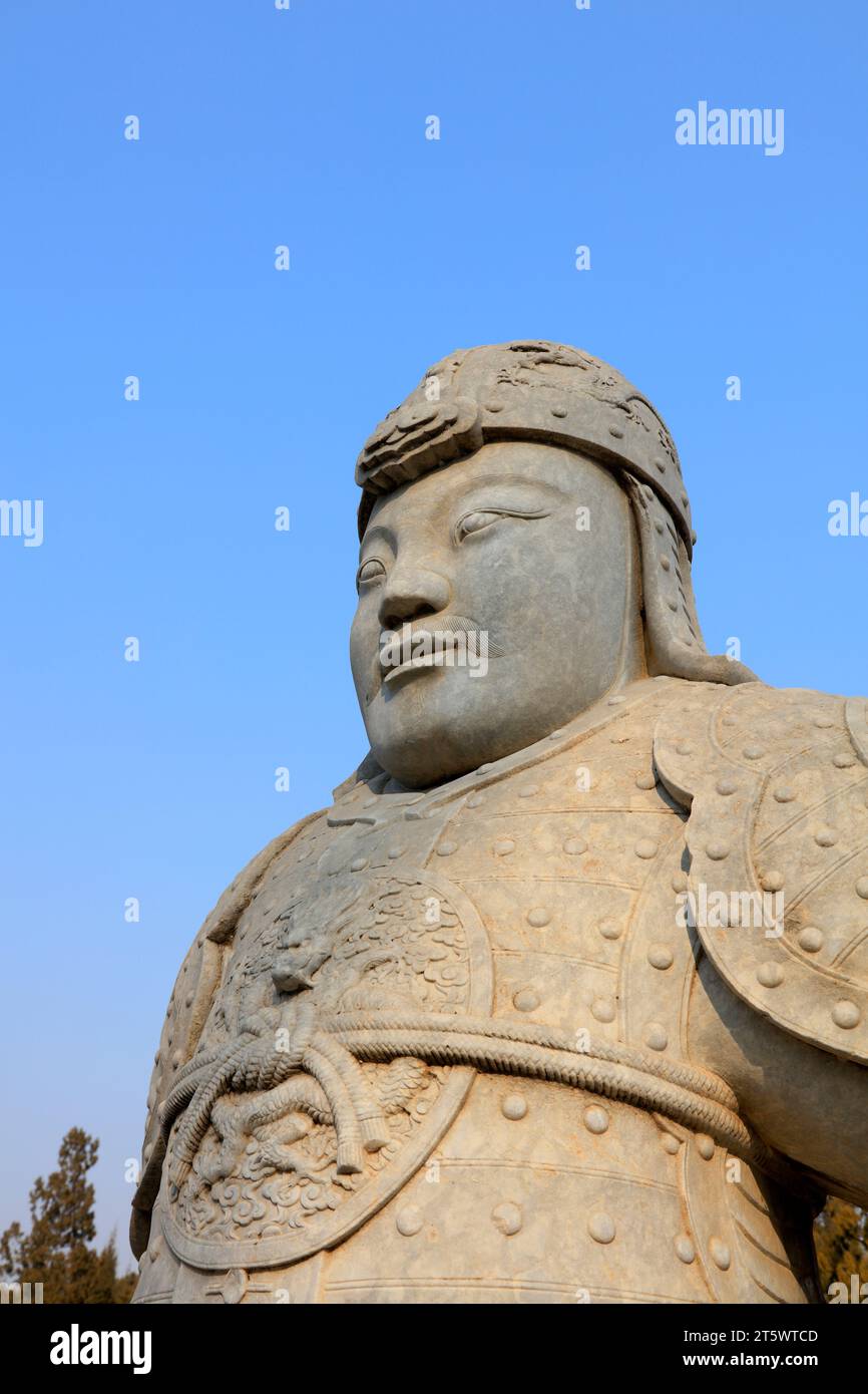 Stone statues of ancient Chinese generals Stock Photo - Alamy