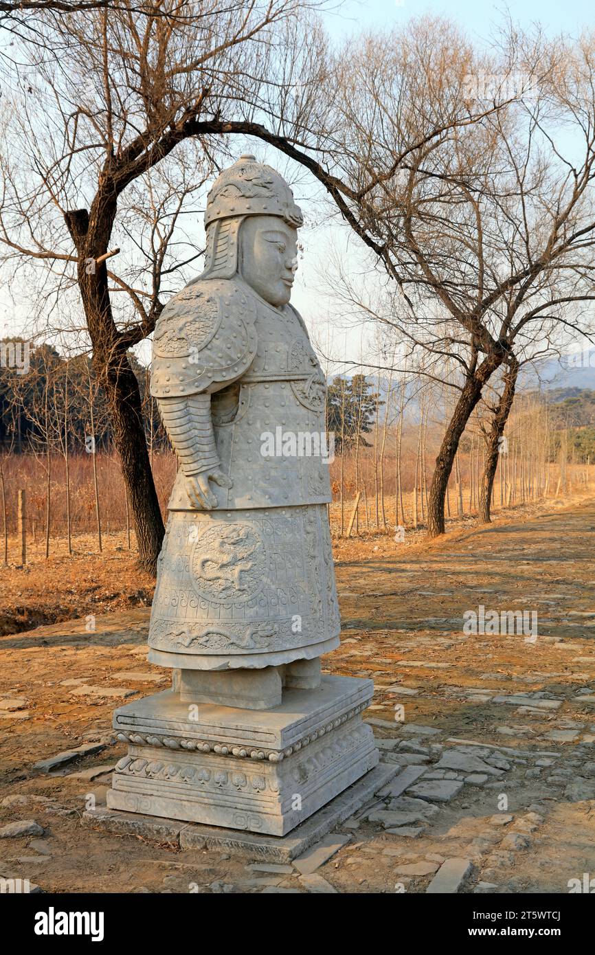 Stone statues of ancient Chinese generals Stock Photo - Alamy