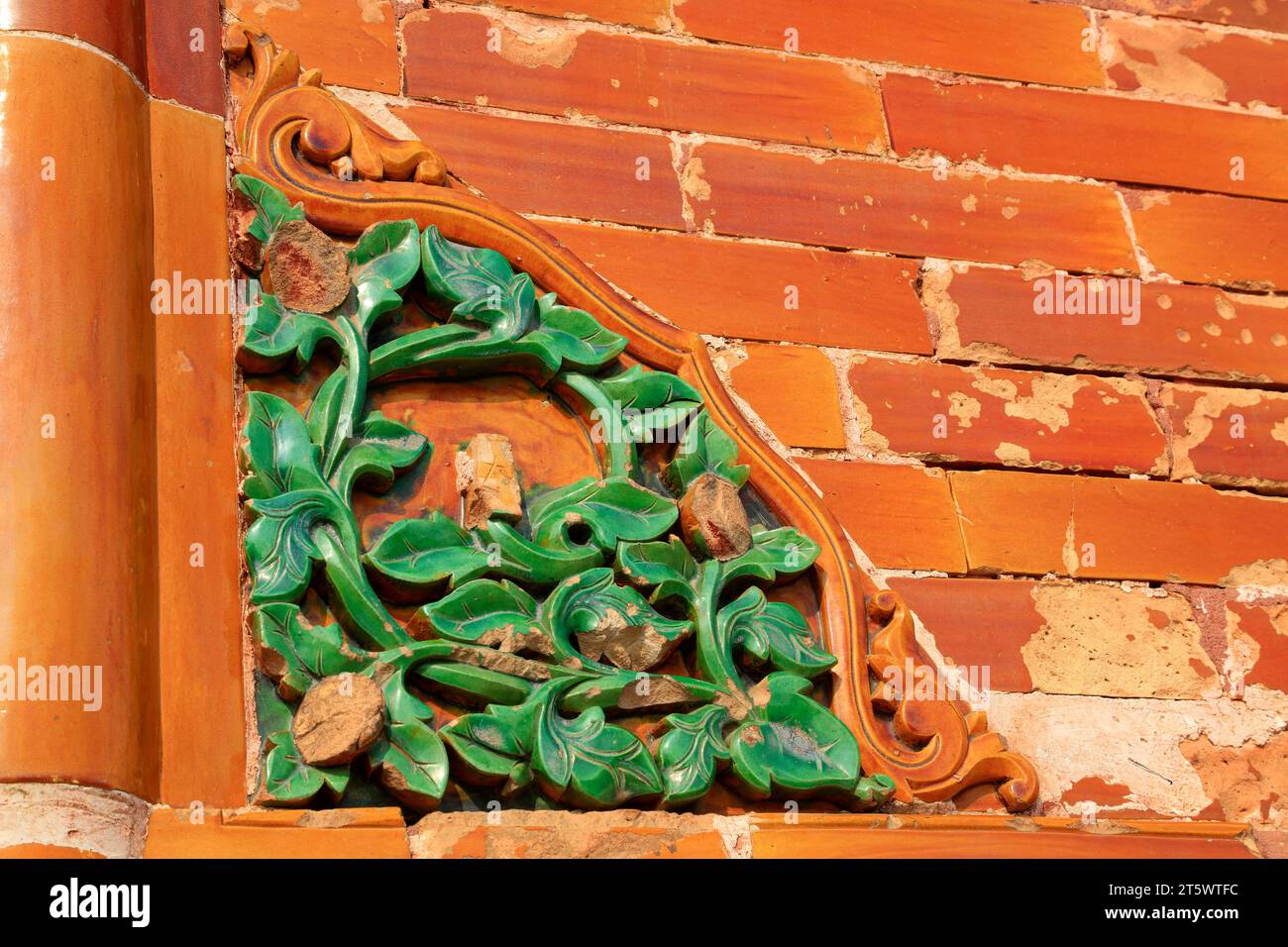Sculpture of glazed tile in ancient China Stock Photo - Alamy