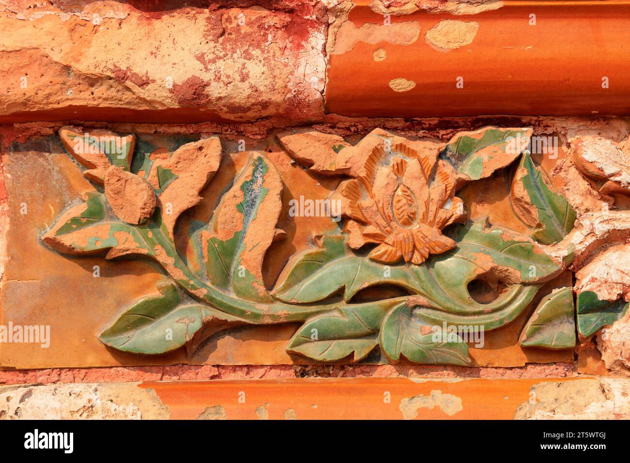Sculpture of glazed tile in ancient China Stock Photo - Alamy