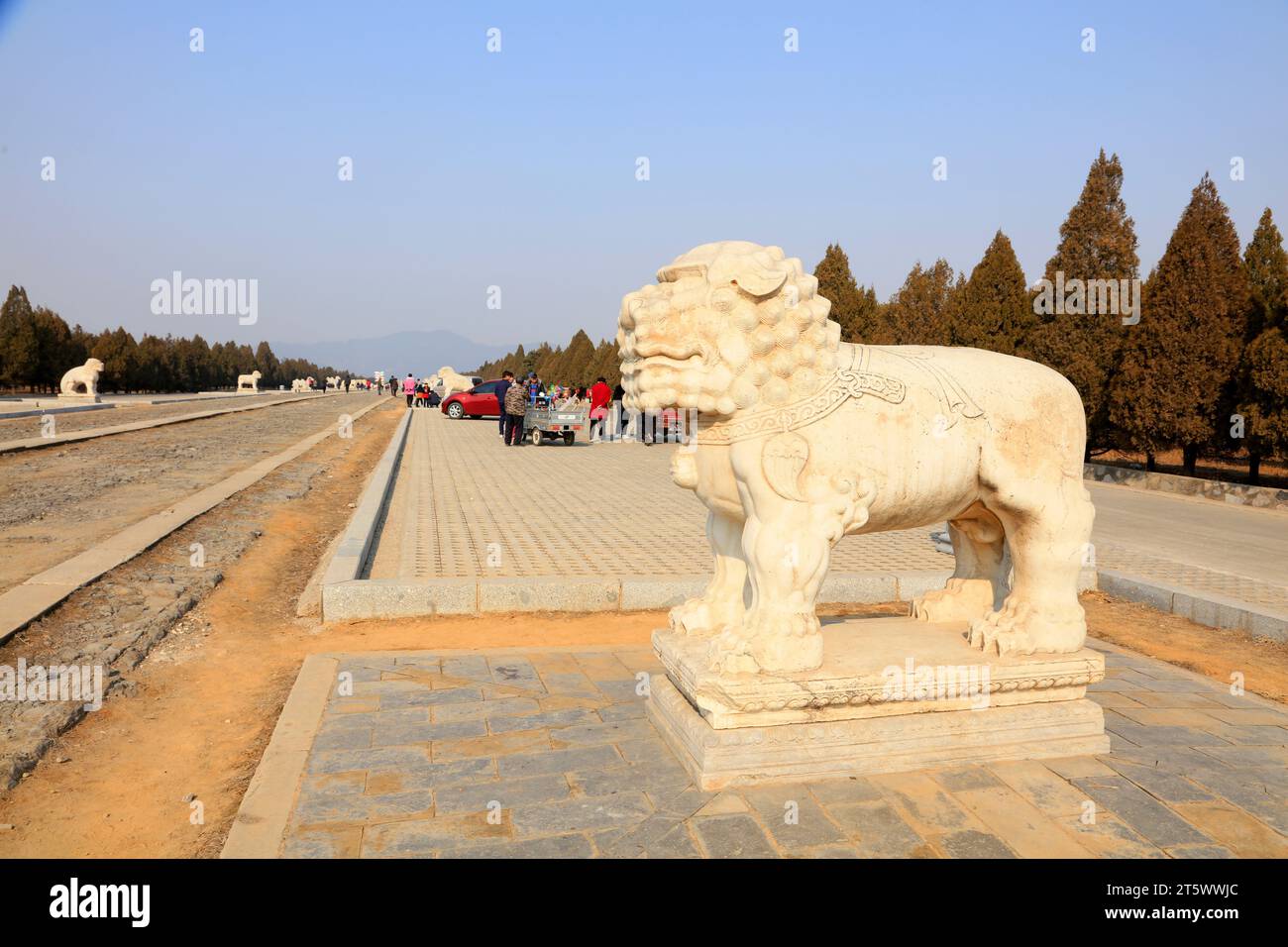 Chinese ancient lion sculptures Stock Photo - Alamy