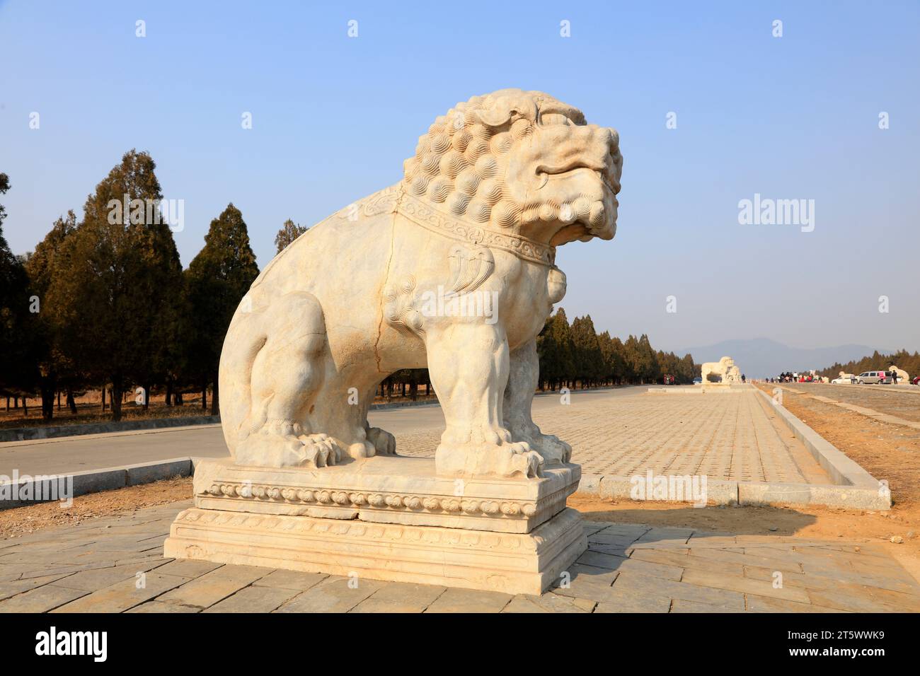 Chinese ancient lion sculptures Stock Photo - Alamy