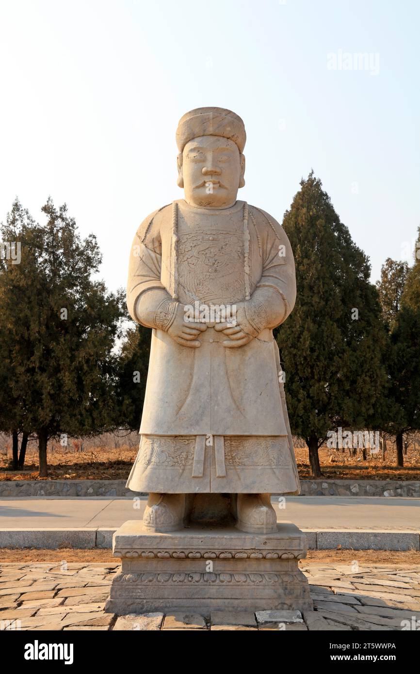 Stone statues of ancient Chinese officials Stock Photo - Alamy