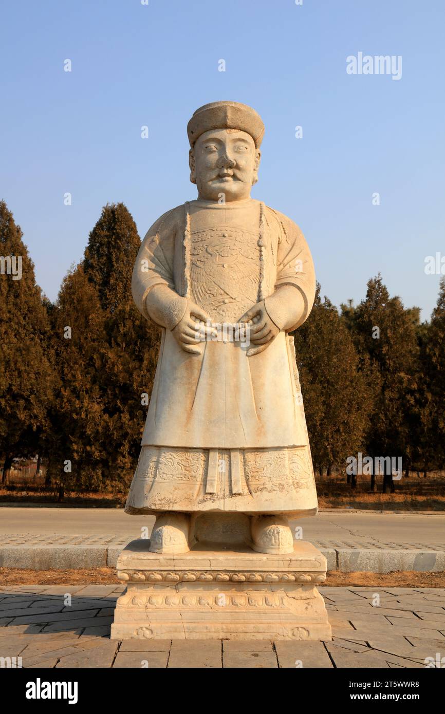 Stone statues of ancient Chinese officials Stock Photo - Alamy