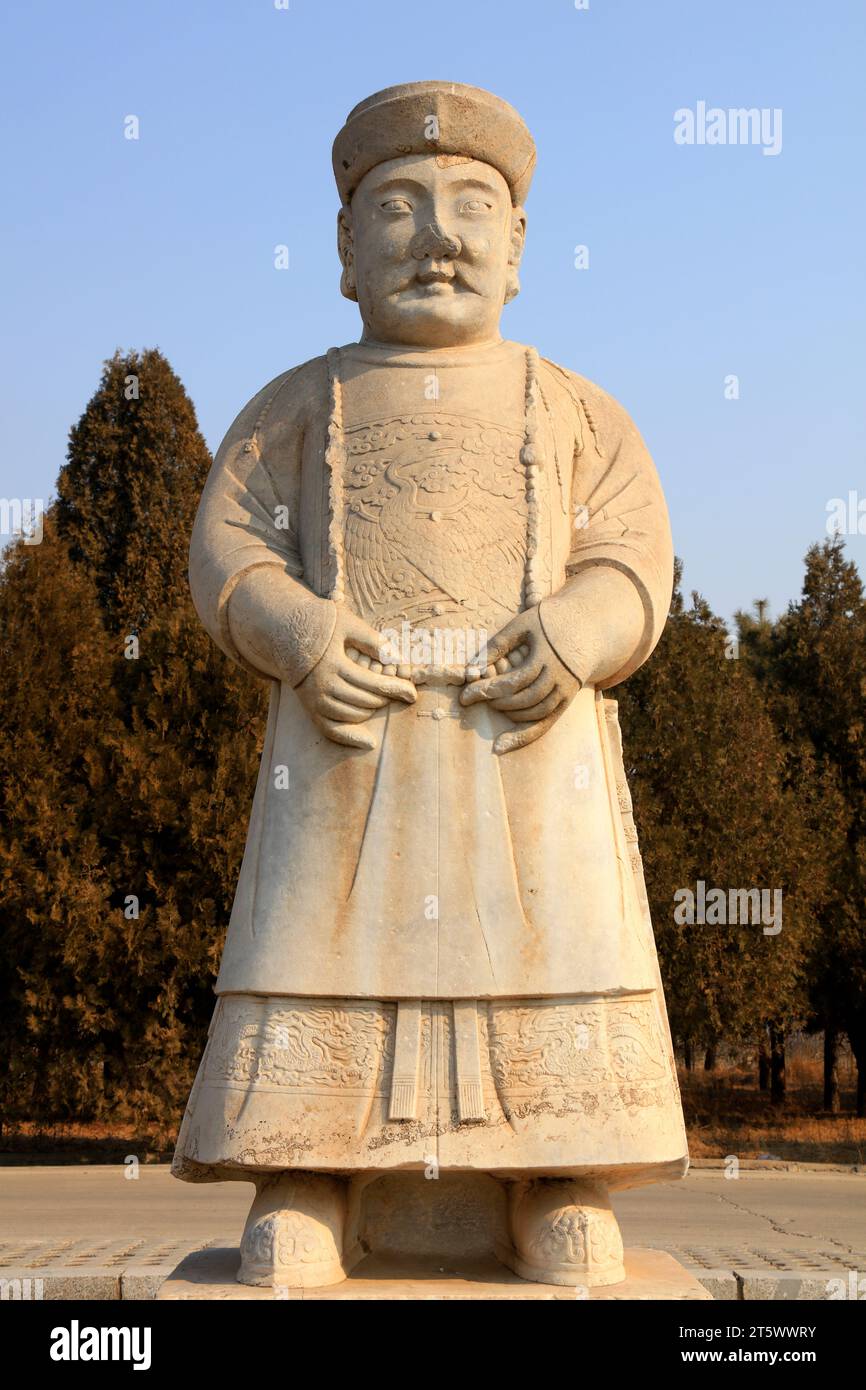 Stone statues of ancient Chinese officials Stock Photo - Alamy