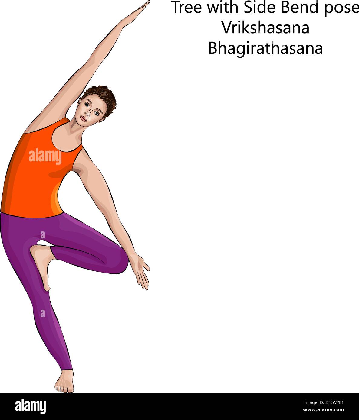 Bending tree pose Cut Out Stock Images & Pictures - Alamy