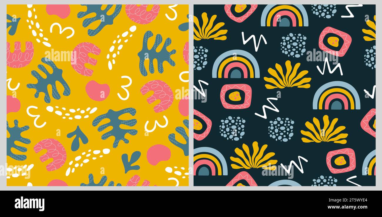 Random colourful patterns Stock Vector Images - Alamy