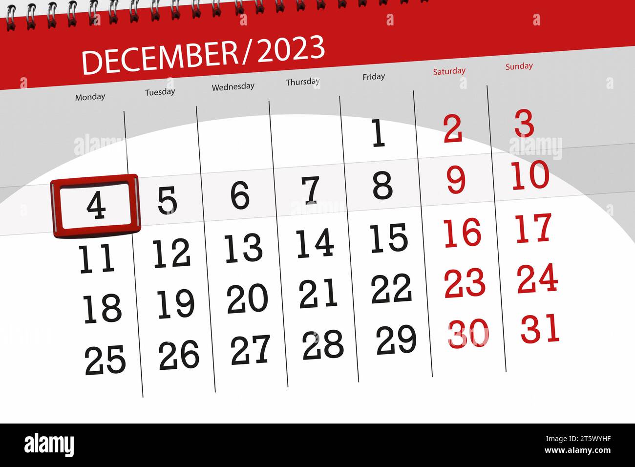 Monday 4 december 2023 hi-res stock photography and images - Alamy