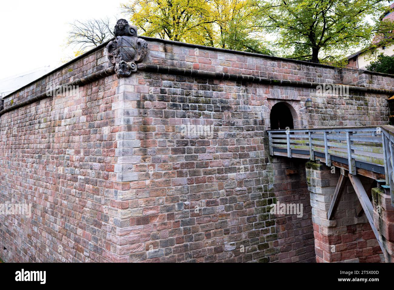 The castle moat of the imperial castle of nuremberg hi-res stock ...