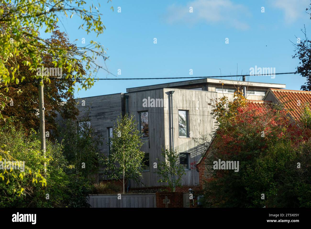 Arcady, Modern House, Newgate, Cley Stock Photo - Alamy