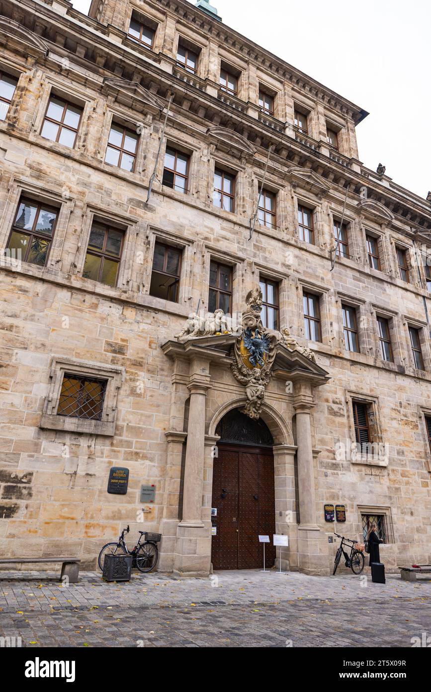 Nuremberg, Germany - October 25, 2023: The Rathaus (City Hall), located ...