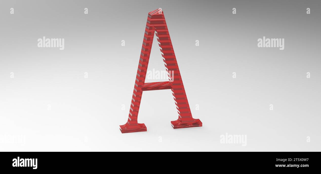 3D font "A" in white background, computer generated images Stock Photo ...