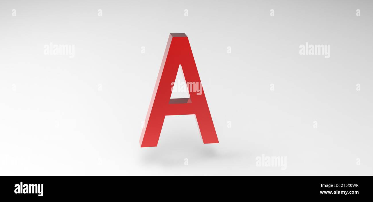 3D font "A" in white background, computer generated images Stock Photo ...
