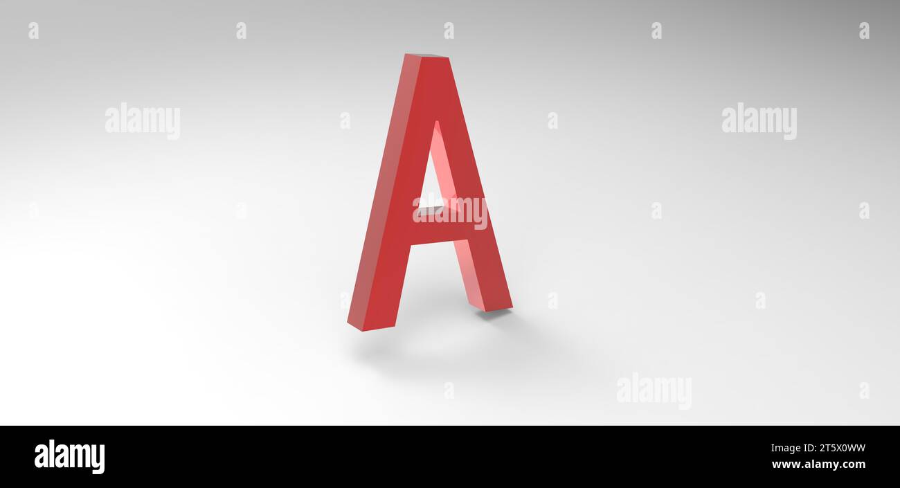 3D font "A" in white background, computer generated images Stock Photo ...