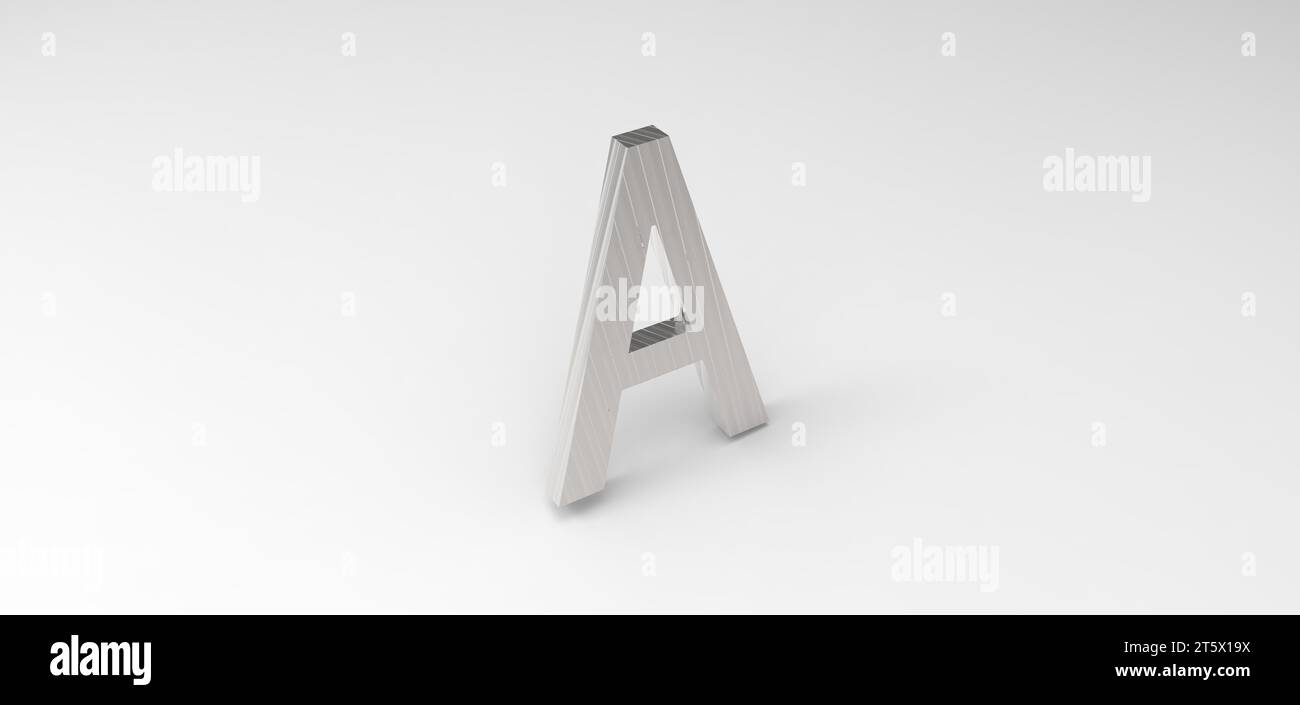 3D font "A" in white background, computer generated images Stock Photo ...