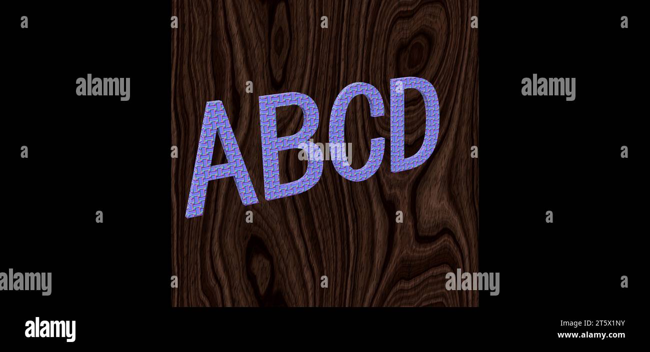 3D font "ABCD" in white background, computer generated images Stock ...