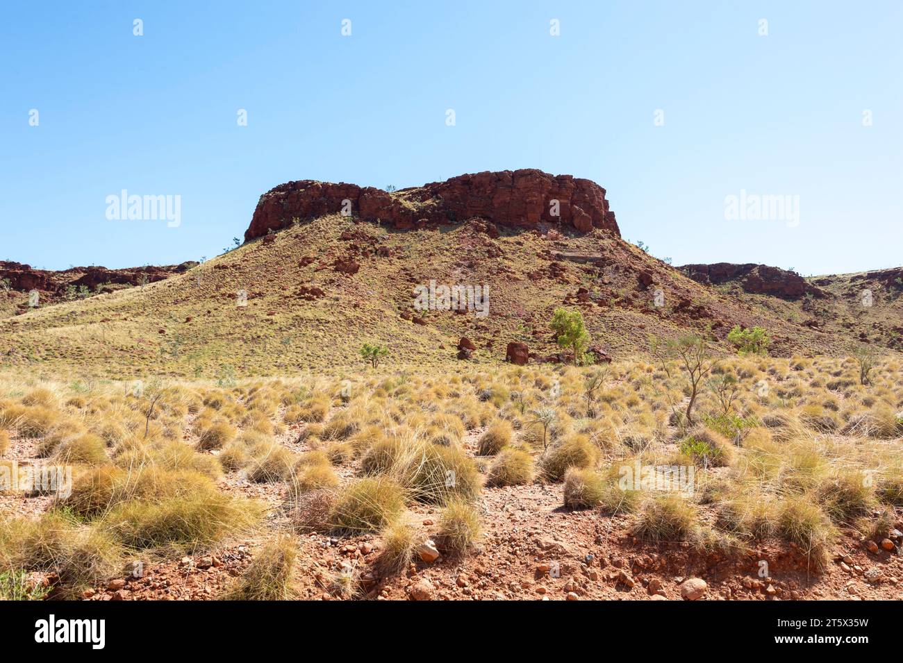 Typical landscape of the Pilbara, a mining region in Western Australia ...
