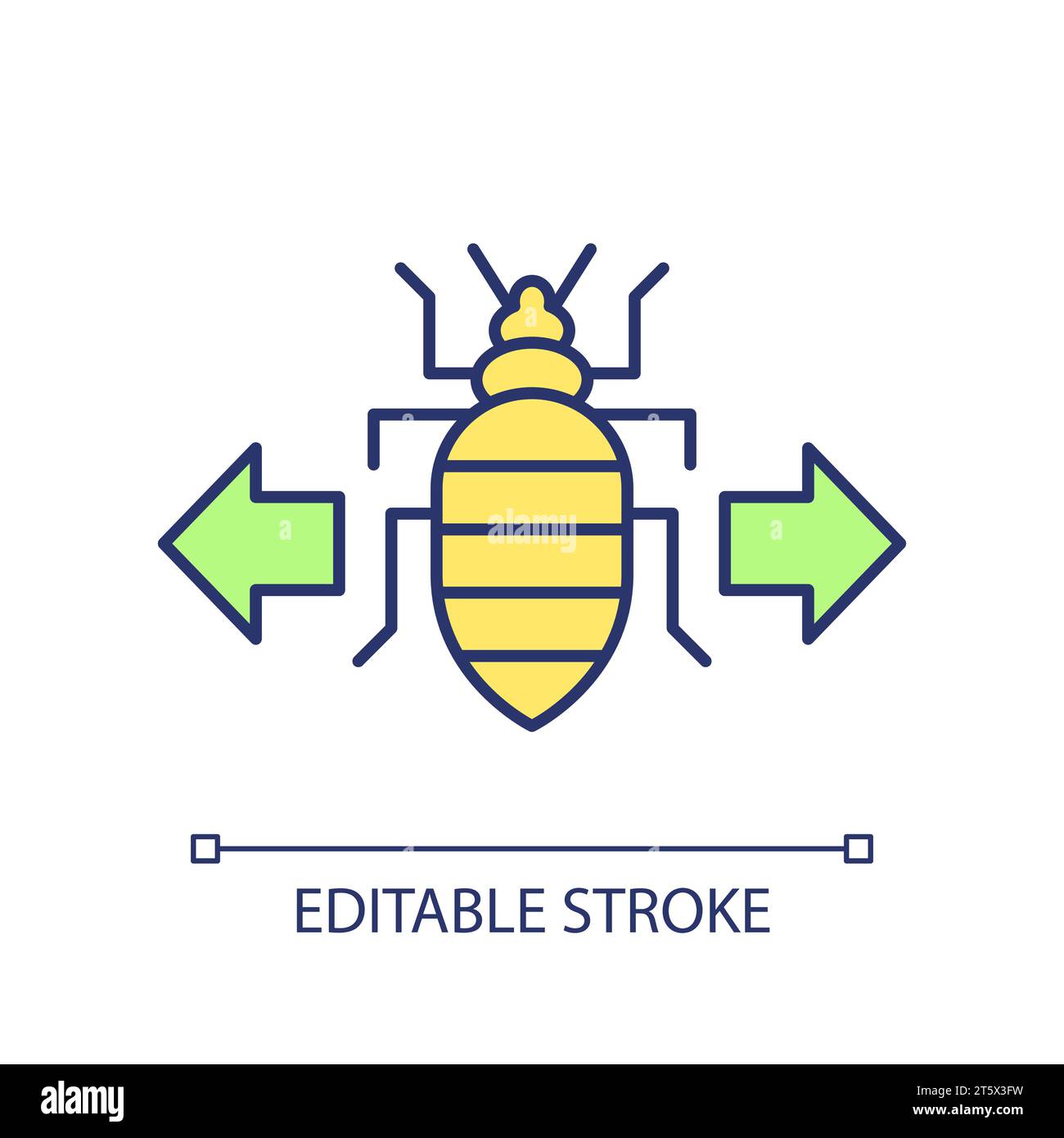 2D simple thin line spread bed bugs icon Stock Vector Image & Art - Alamy