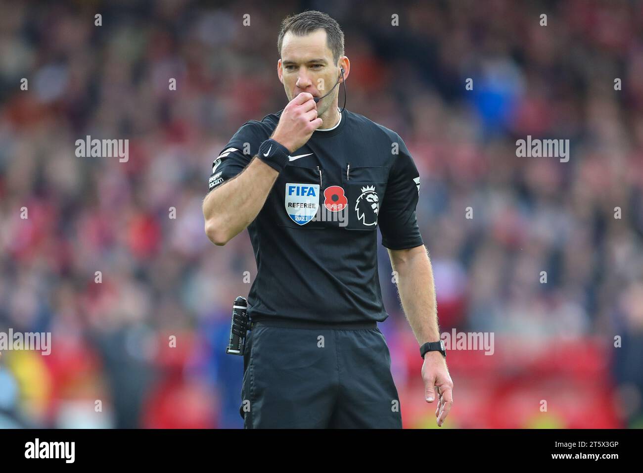 Referee Jarred Gillett during the Premier League match Nottingham ...