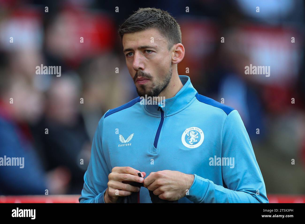 Clément Lenglet #17 of Aston Villa during the Premier League match ...