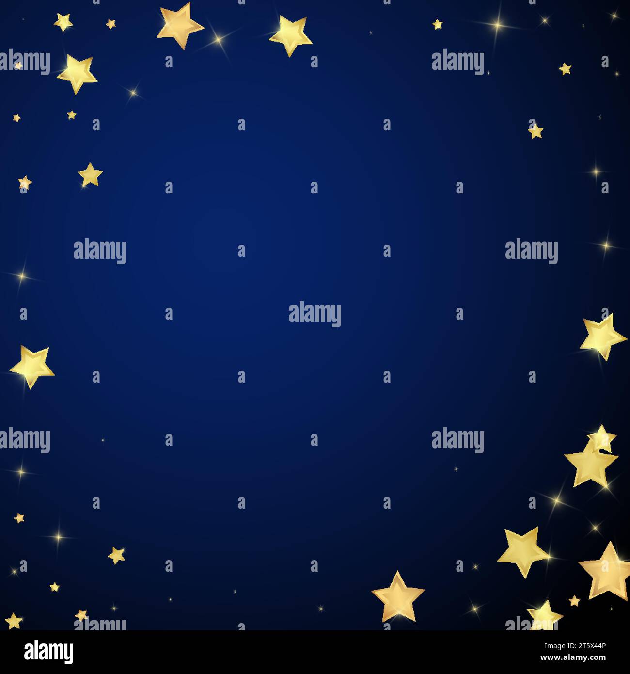 Magic stars vector overlay. Gold stars scattered around randomly ...