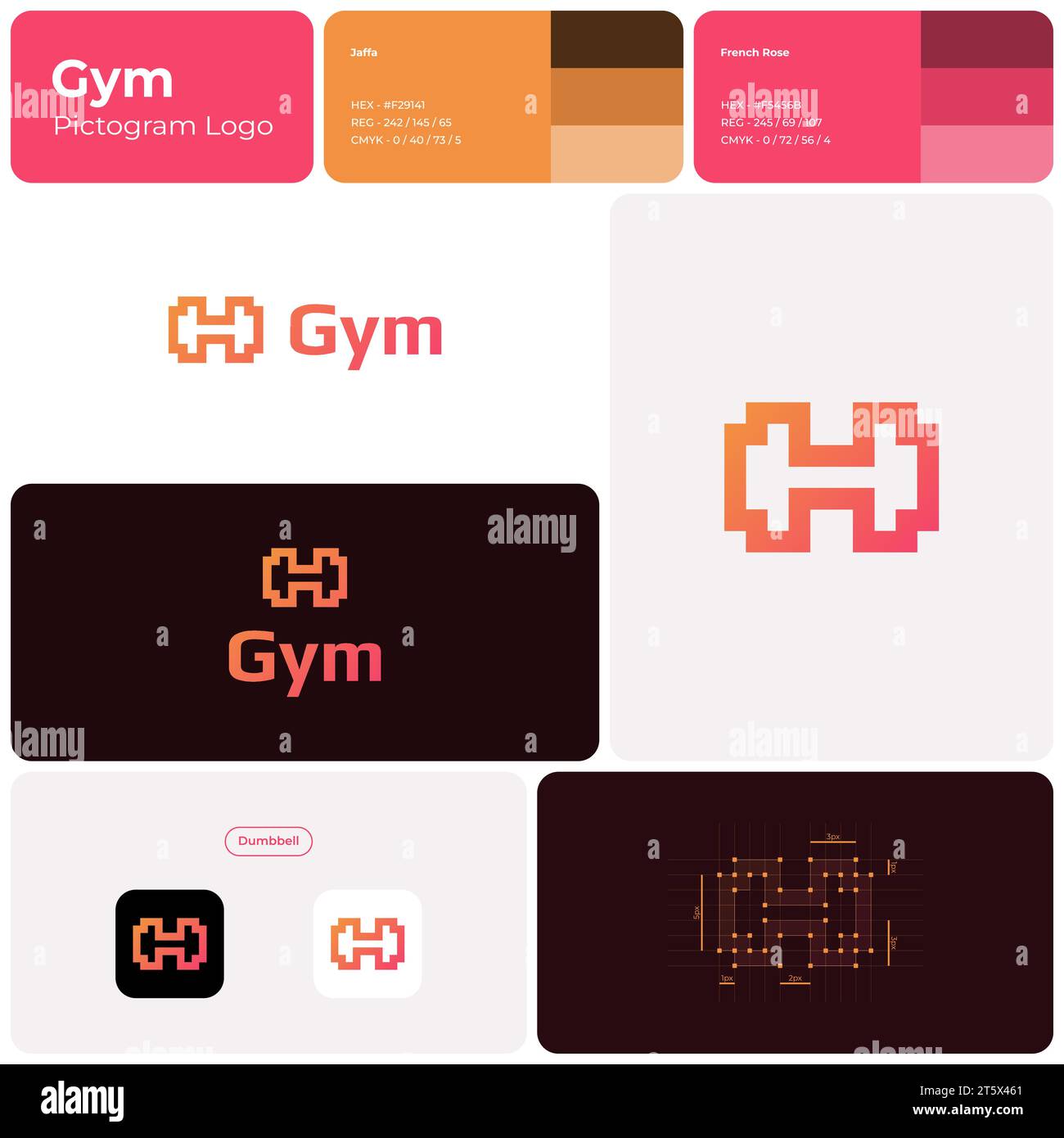 Gym business company logo hi-res stock photography and images - Alamy