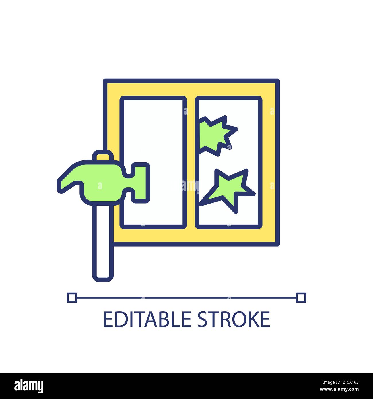 2D simple thin line sealing entry points icon Stock Vector Image & Art ...