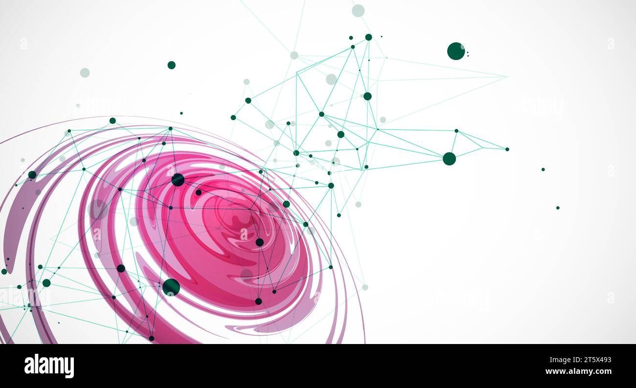 Abstract background of water waves with plexus effect. Handmade vector art Stock Vector Image ...