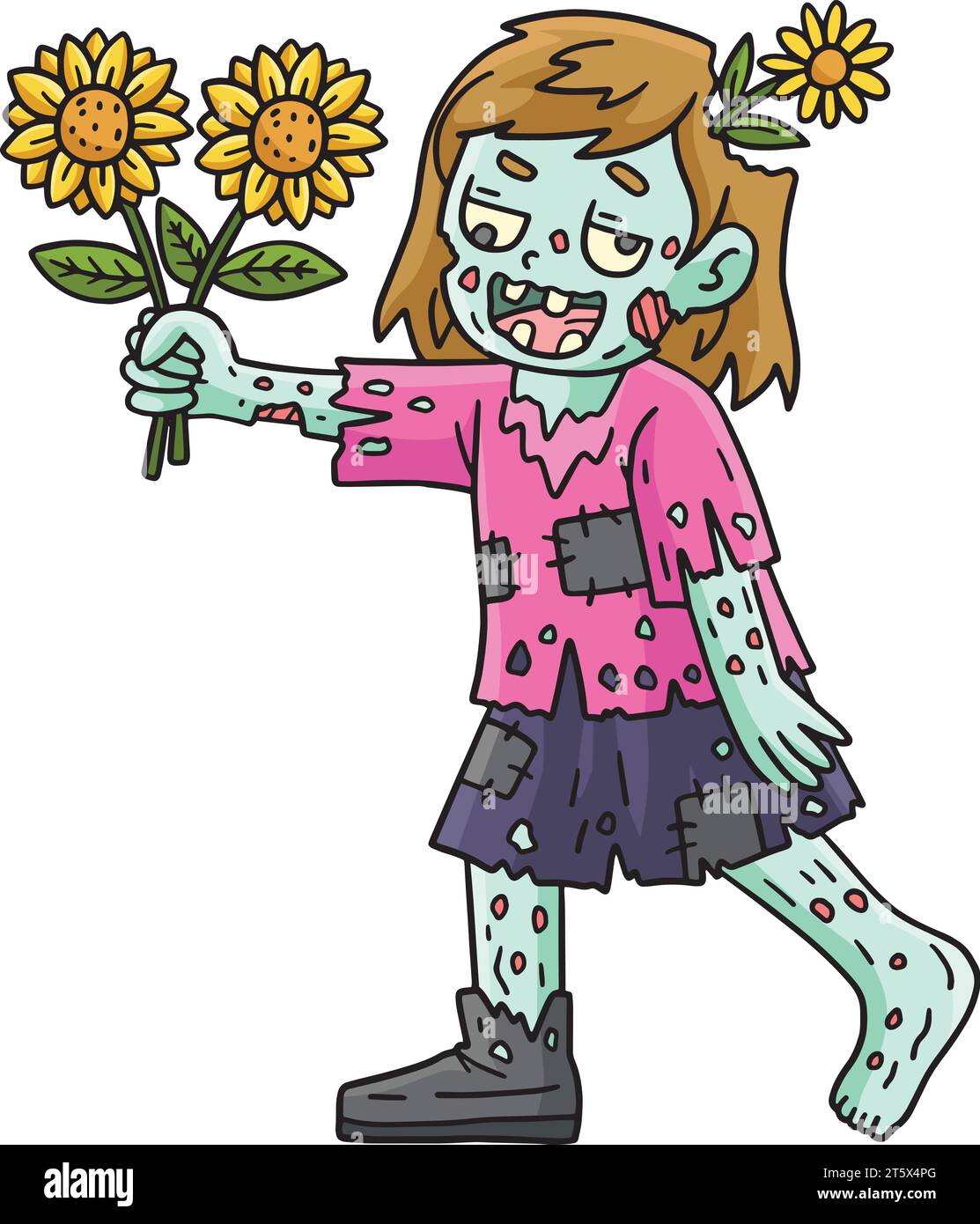 Zombie Girl Clipart