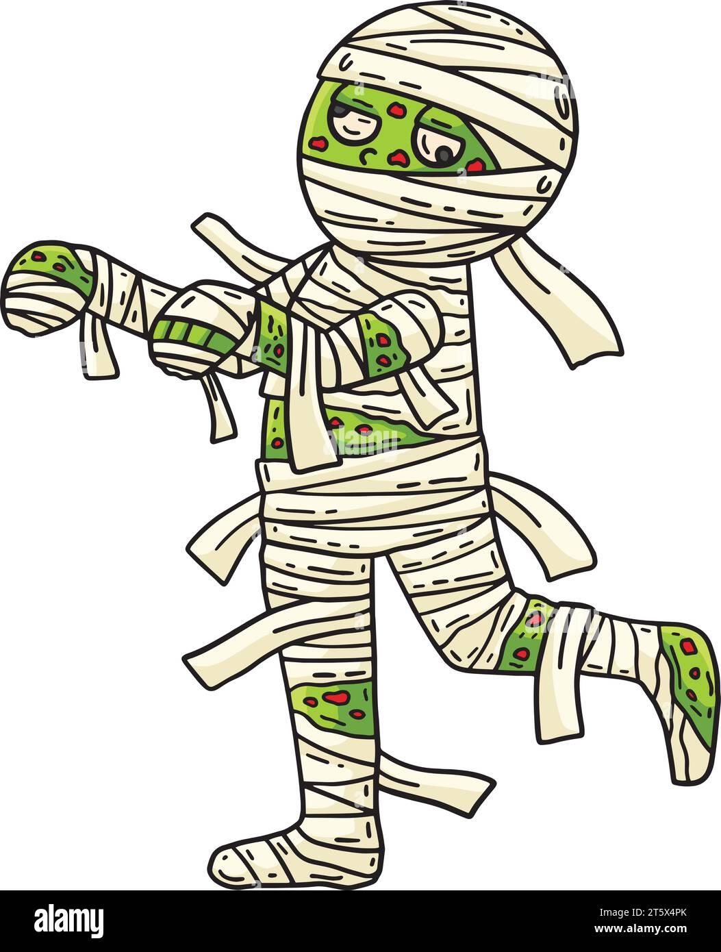 Zombie Mummy Cartoon Colored Clipart Illustration Stock Vector Image ...