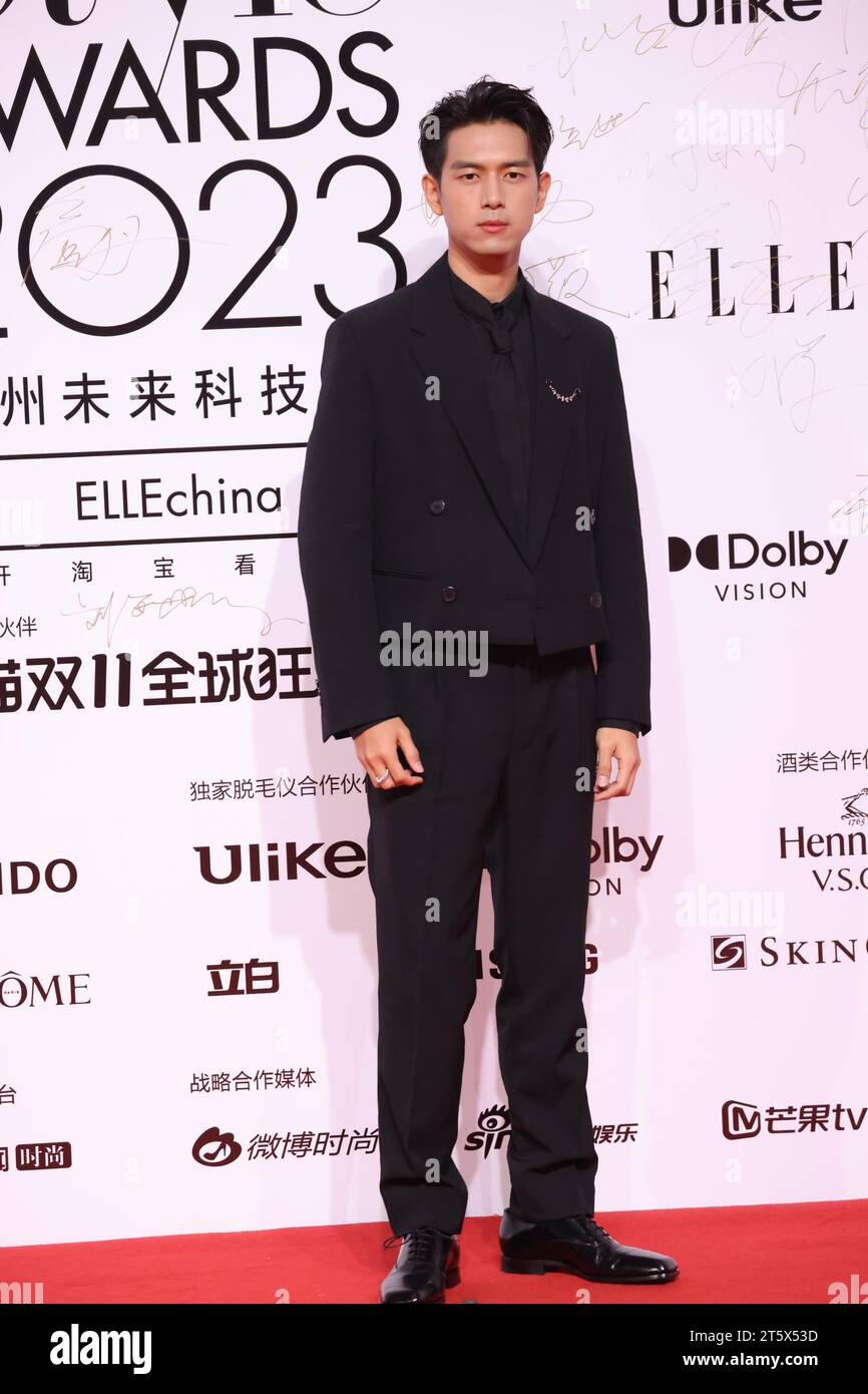 Chinese actor Li Xian attends the 2023 ELLE Style Awards in Hangzhou ...