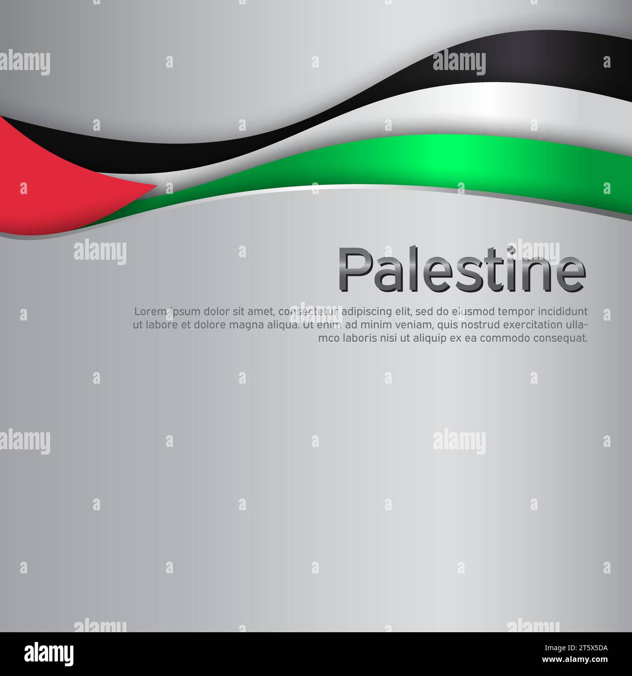 Abstract waving palestine flag. National palestinian poster. Creative ...