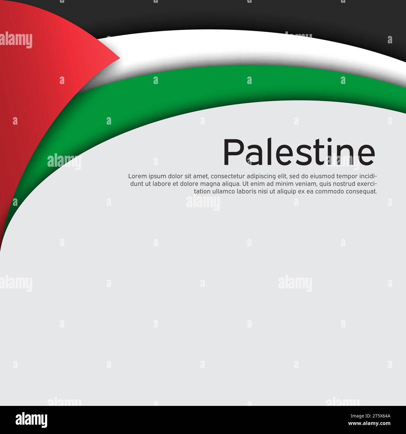 Abstract waving palestine flag. National palestinian poster. Creative ...