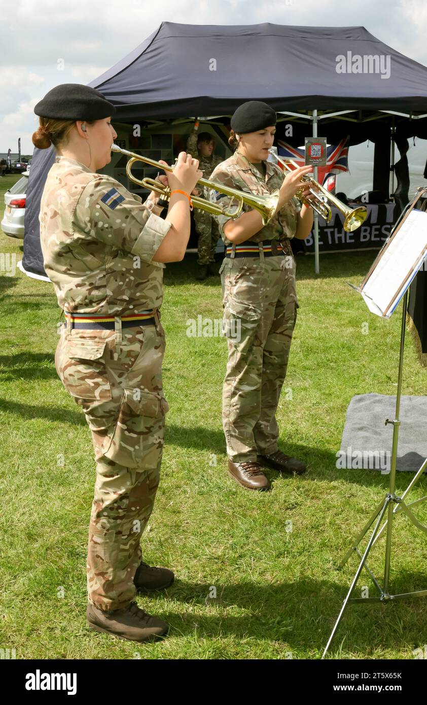 Close-up of Army Musicians from the Royal Corps of Army Music ...