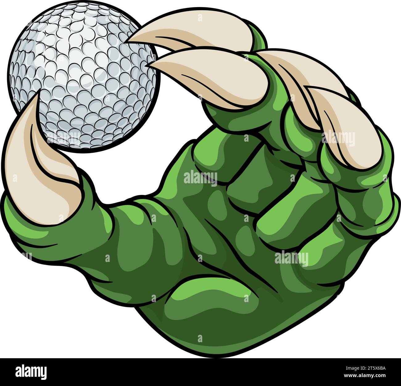 Golf Ball Claw Cartoon Monster Animal Hand Stock Vector Image & Art - Alamy