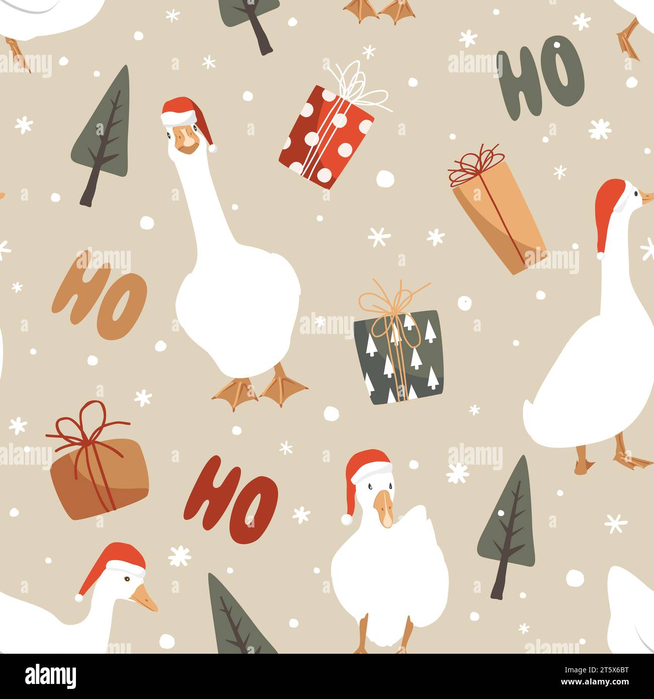Christmas geese Stock Vector Images - Alamy
