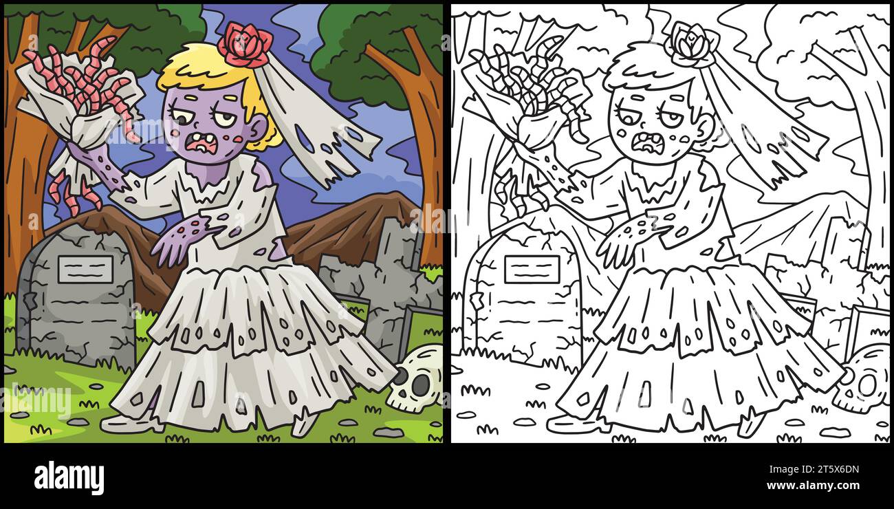 Zombie bride Stock Vector Images - Alamy