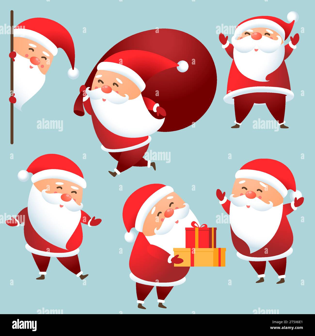 Christmas Santa characters Stock Vector Image & Art - Alamy