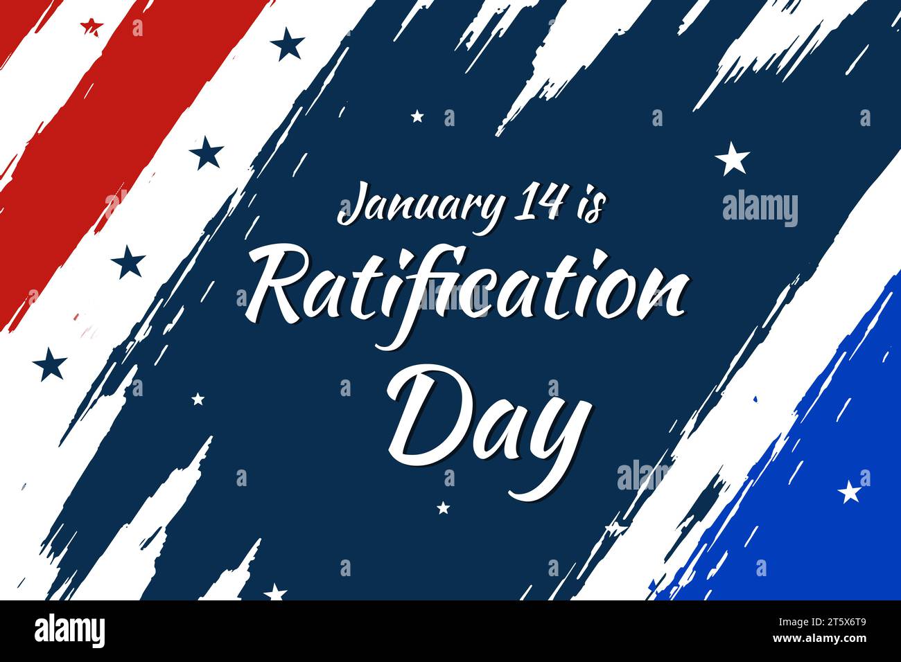 January 14 is celebrated as Ratification Day in America, blue and red ...