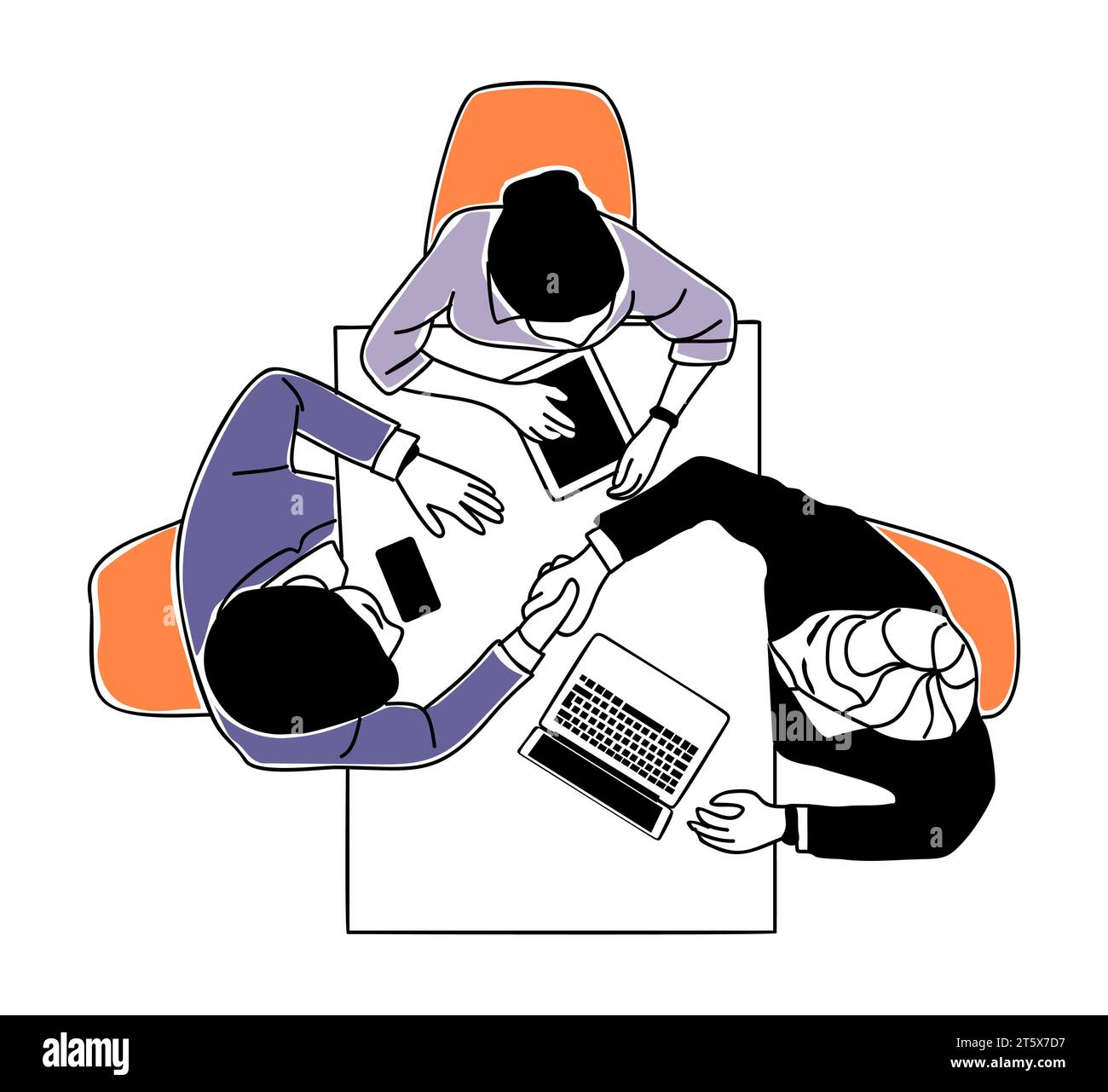 Team work business concept top view illustration Stock Vector Image ... Team work business concept top view illustration Stock Vector Image ...