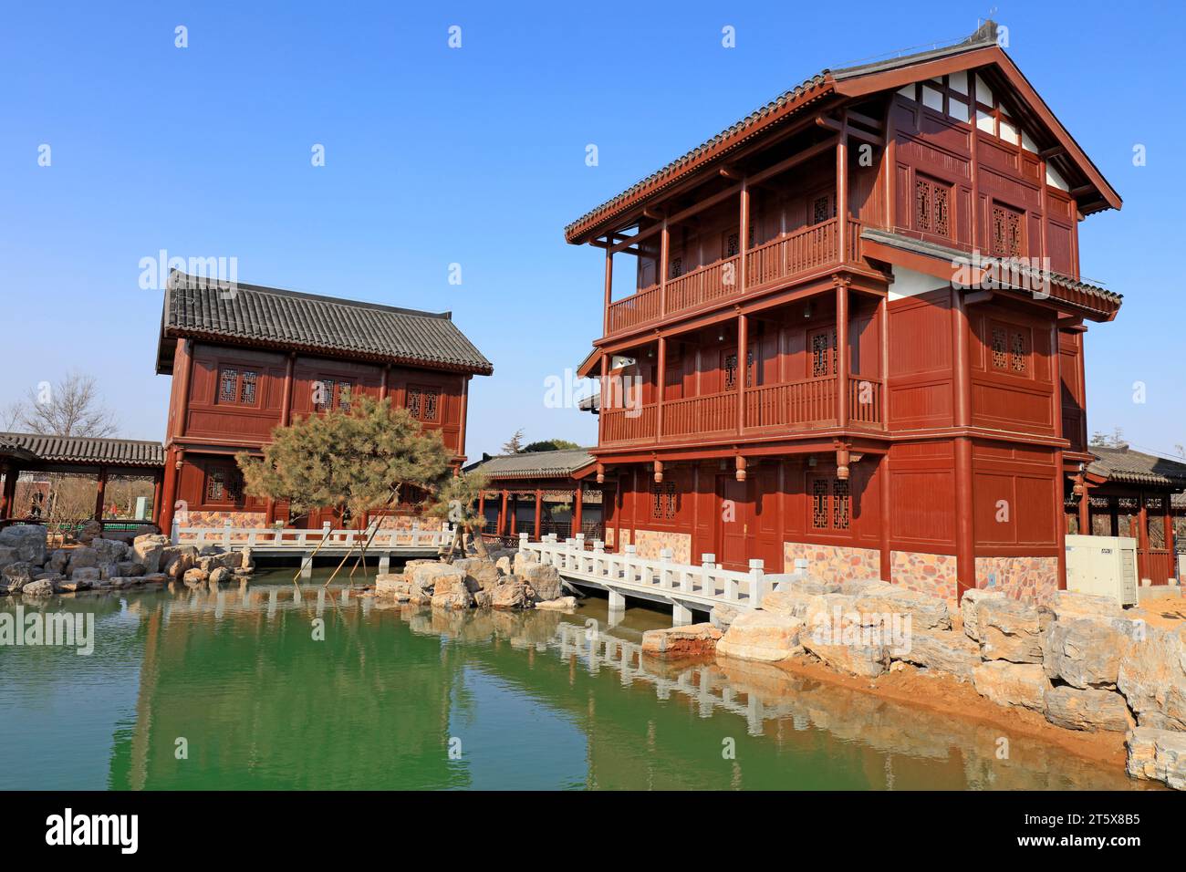 Park building scenery Stock Photo - Alamy