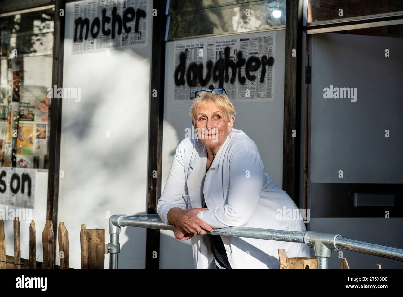 London, UK. 7 November 2023. Artist Bobby Baker at a recreation of her ...