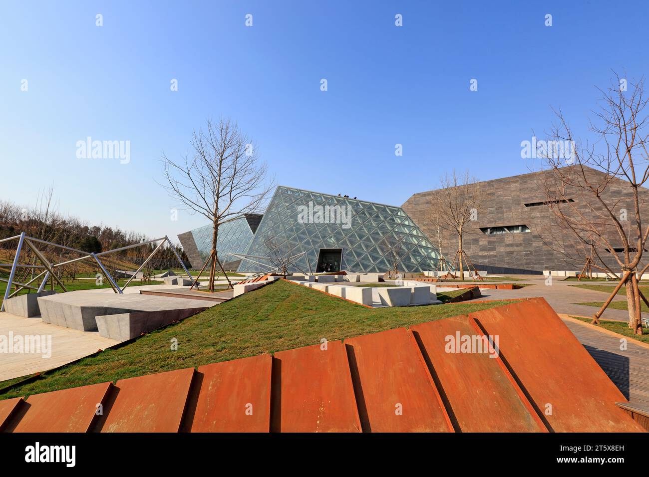Park building scenery Stock Photo - Alamy