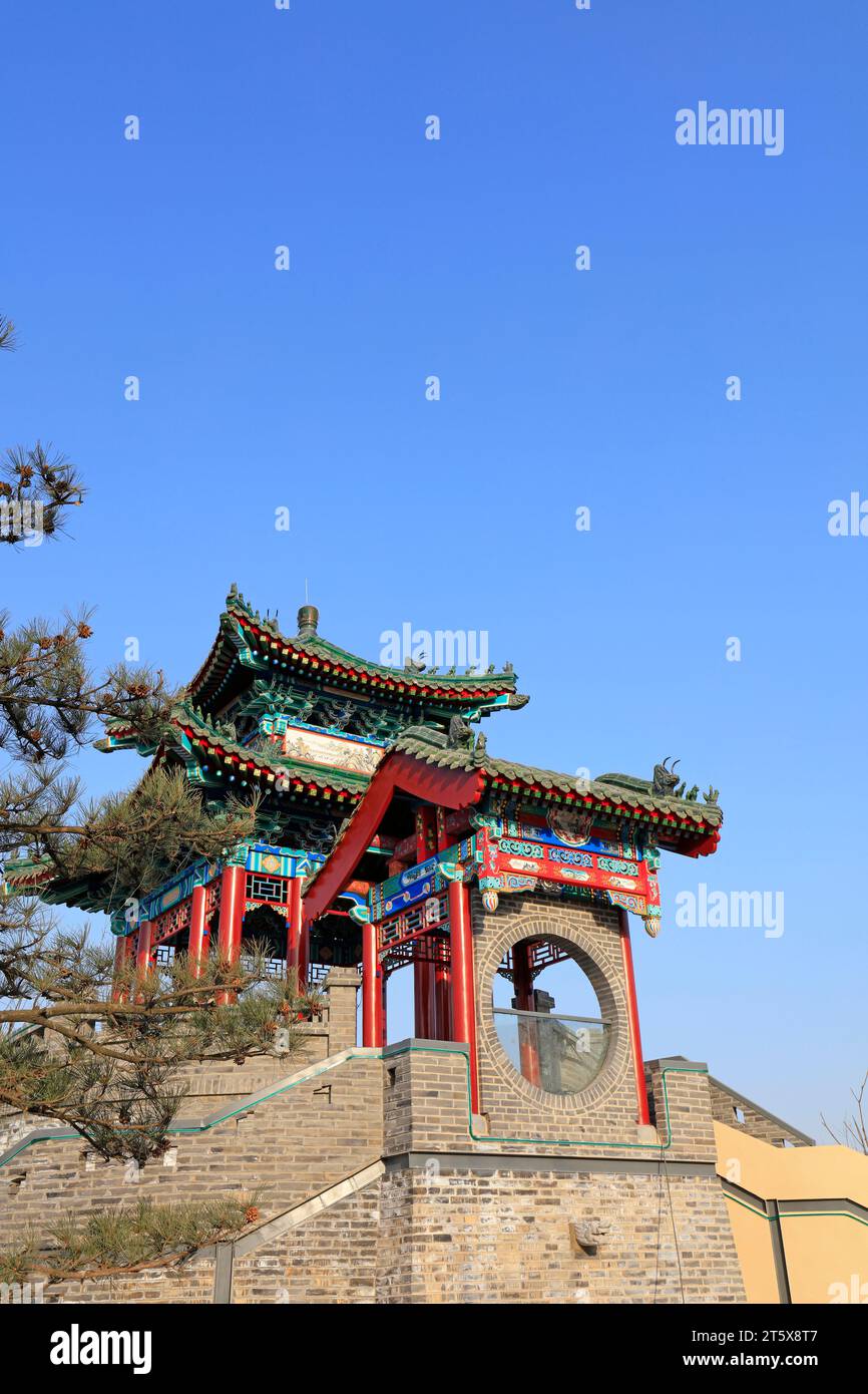 gate tower of ancient Chinese architectural style Stock Photo - Alamy