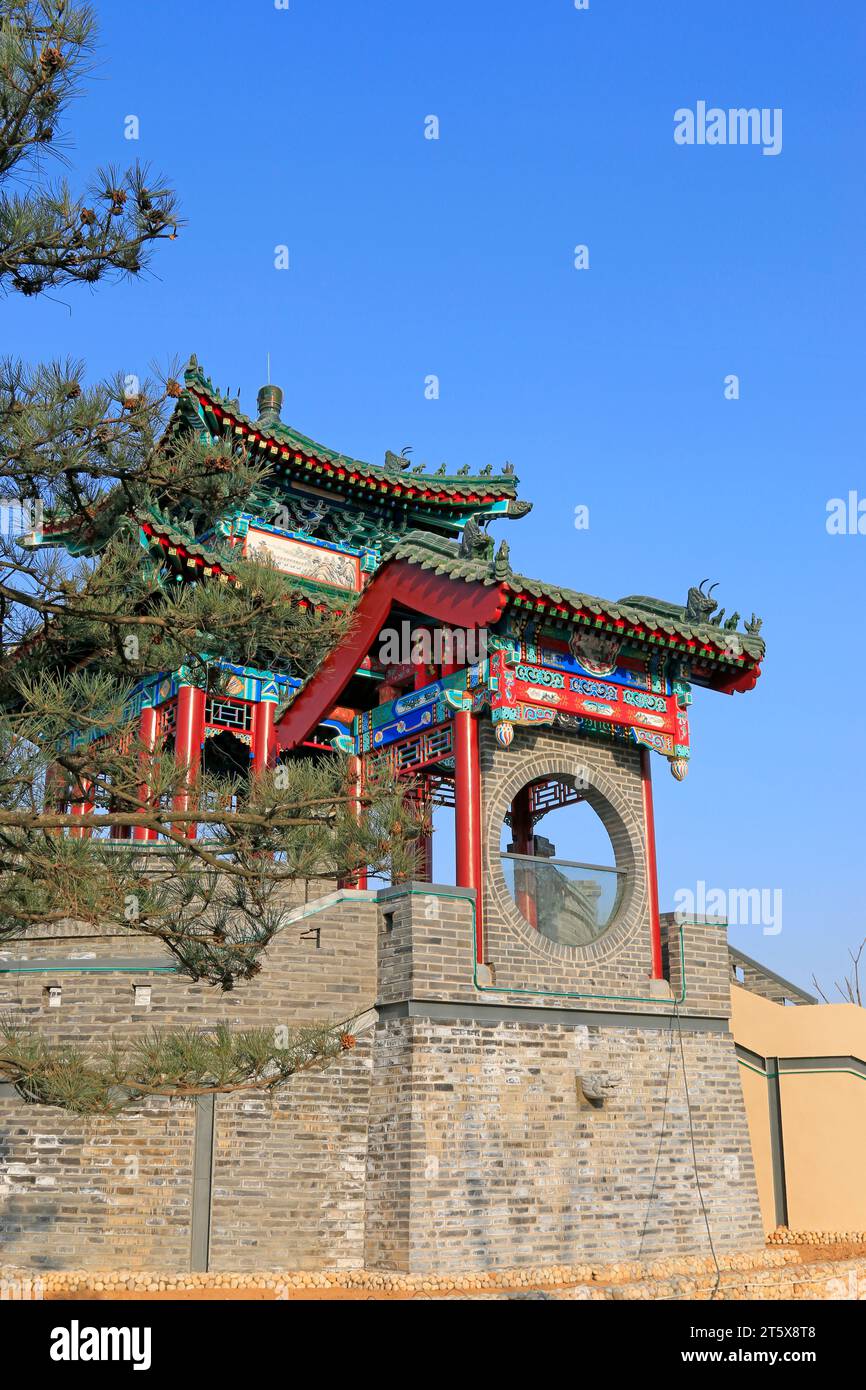 gate tower of ancient Chinese architectural style Stock Photo - Alamy